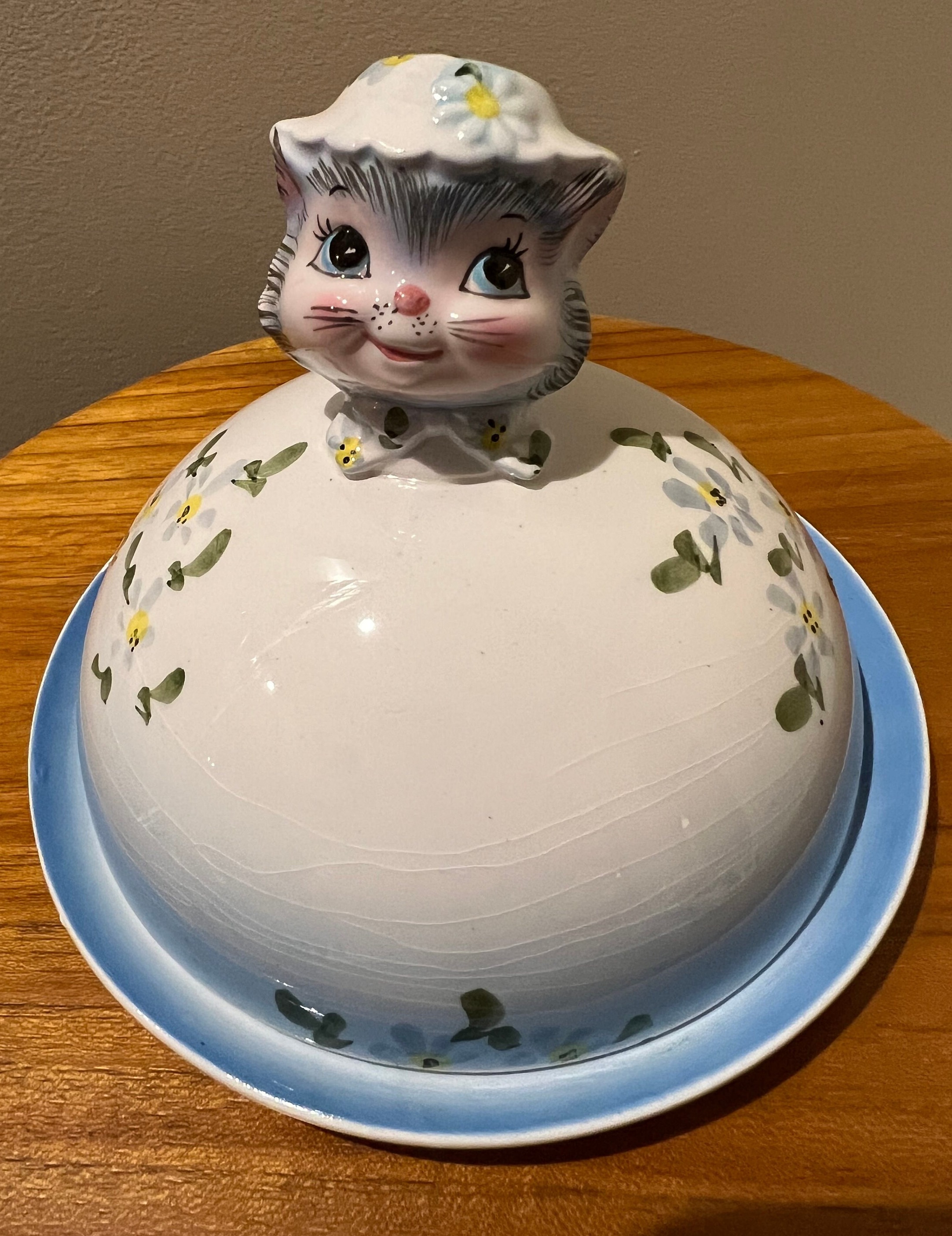 1950s MISS PRISS Cat Hand Painted Whimsical Covered Butter - Etsy