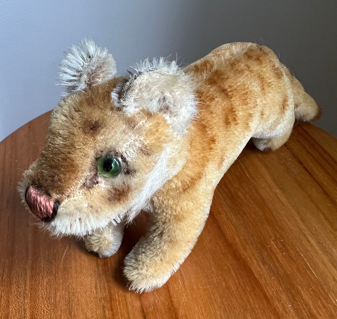 Vintage STEIFF Lion Stuffed Animal ~ Handsome 1950s German Made Lion ...