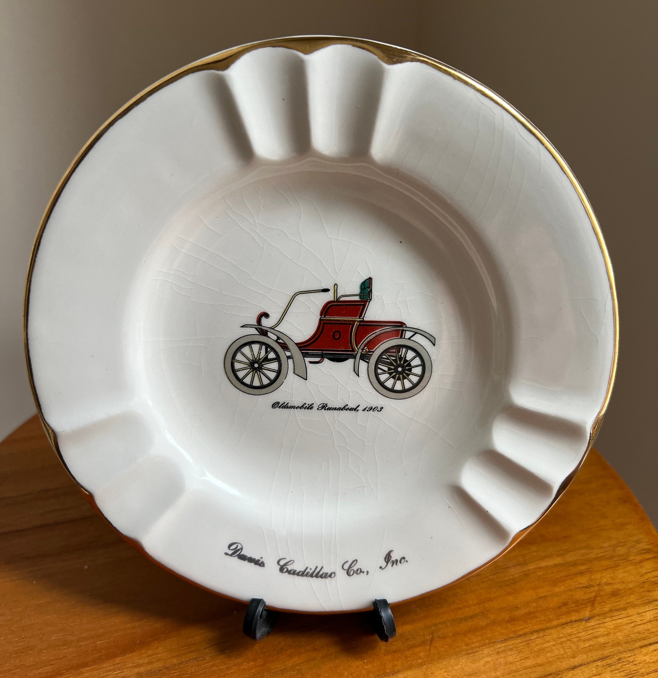 Vintage Automobile Car Plate Ashtray ~oldsmobile Runabout 1903 ...