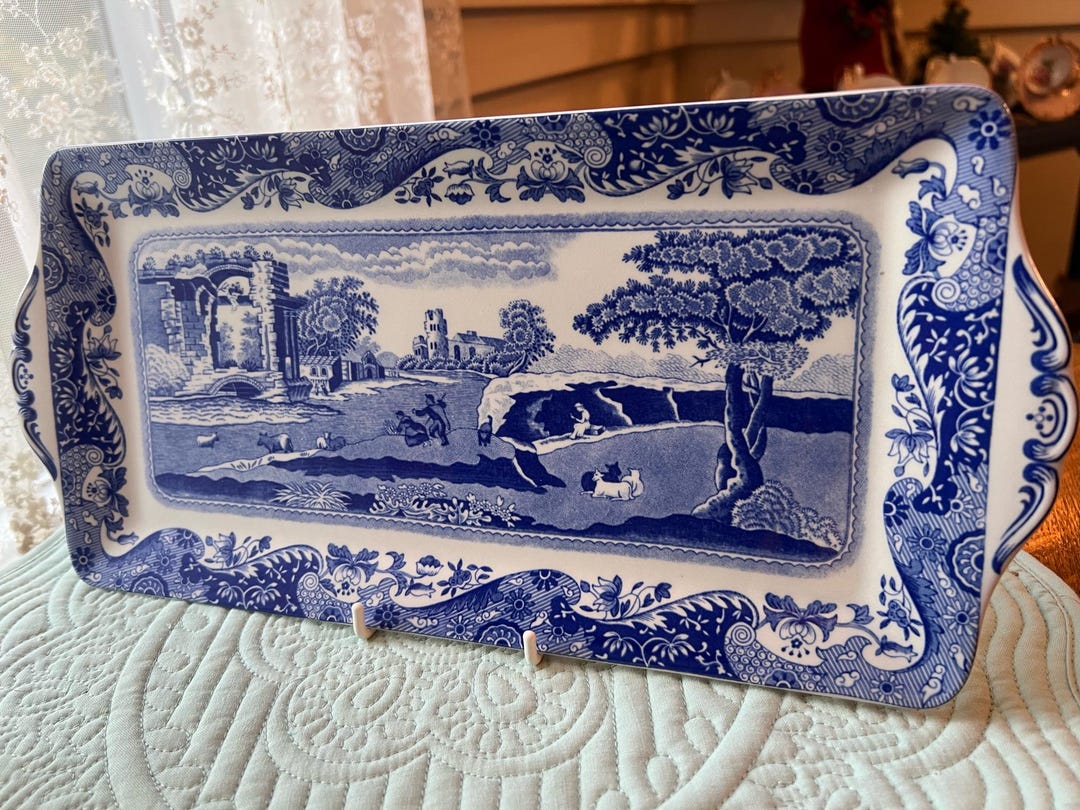 Copeland SPODE Vintage Rectangular Sandwich Tray, Cake Plate or Serving ...