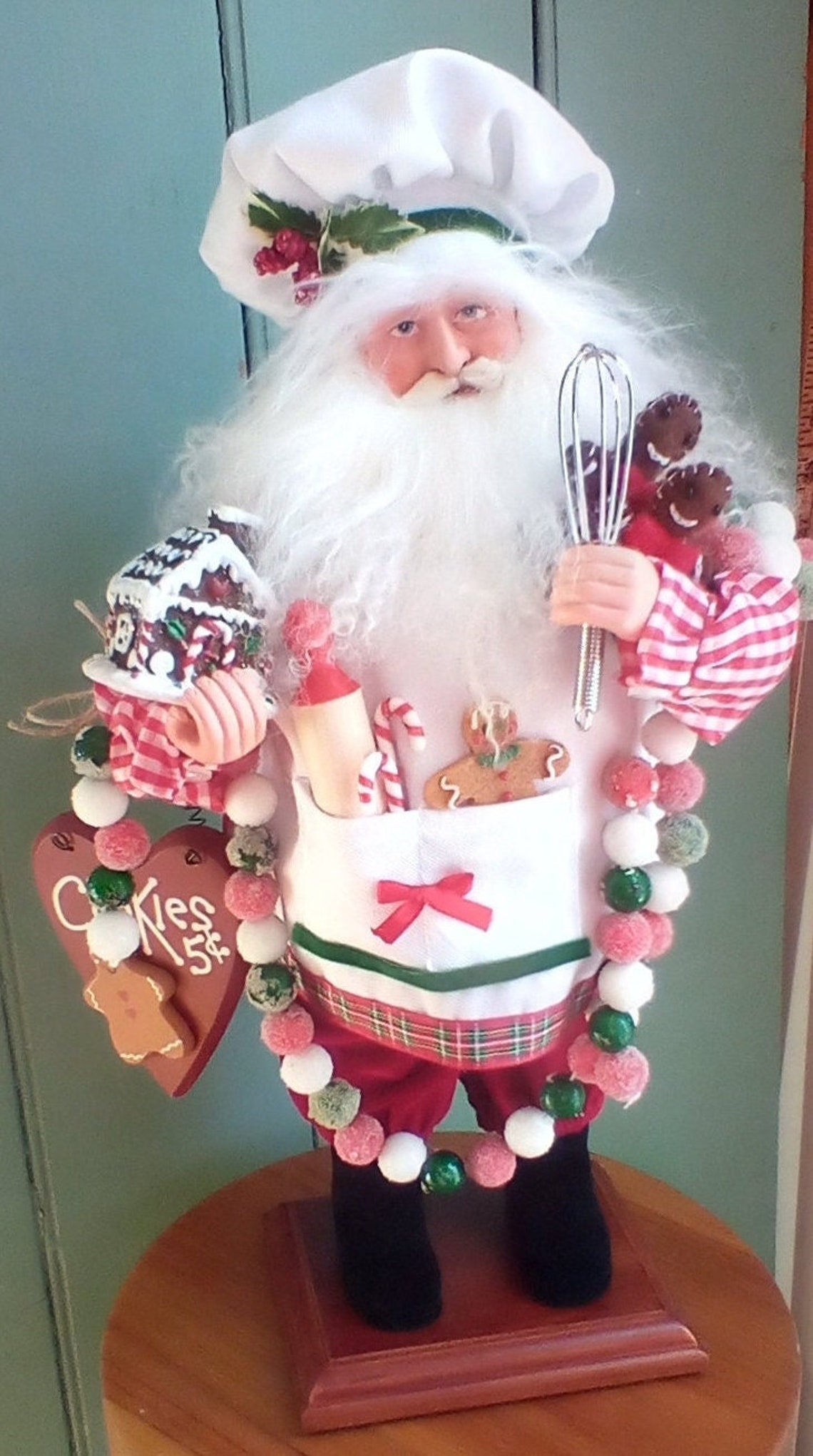 Baking Gingerbread With Santa Father Christmas Collectible - Etsy