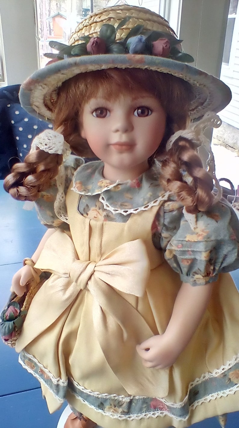 CAROLINE 20-inch Porcelain Doll Made in England Christmas - Etsy
