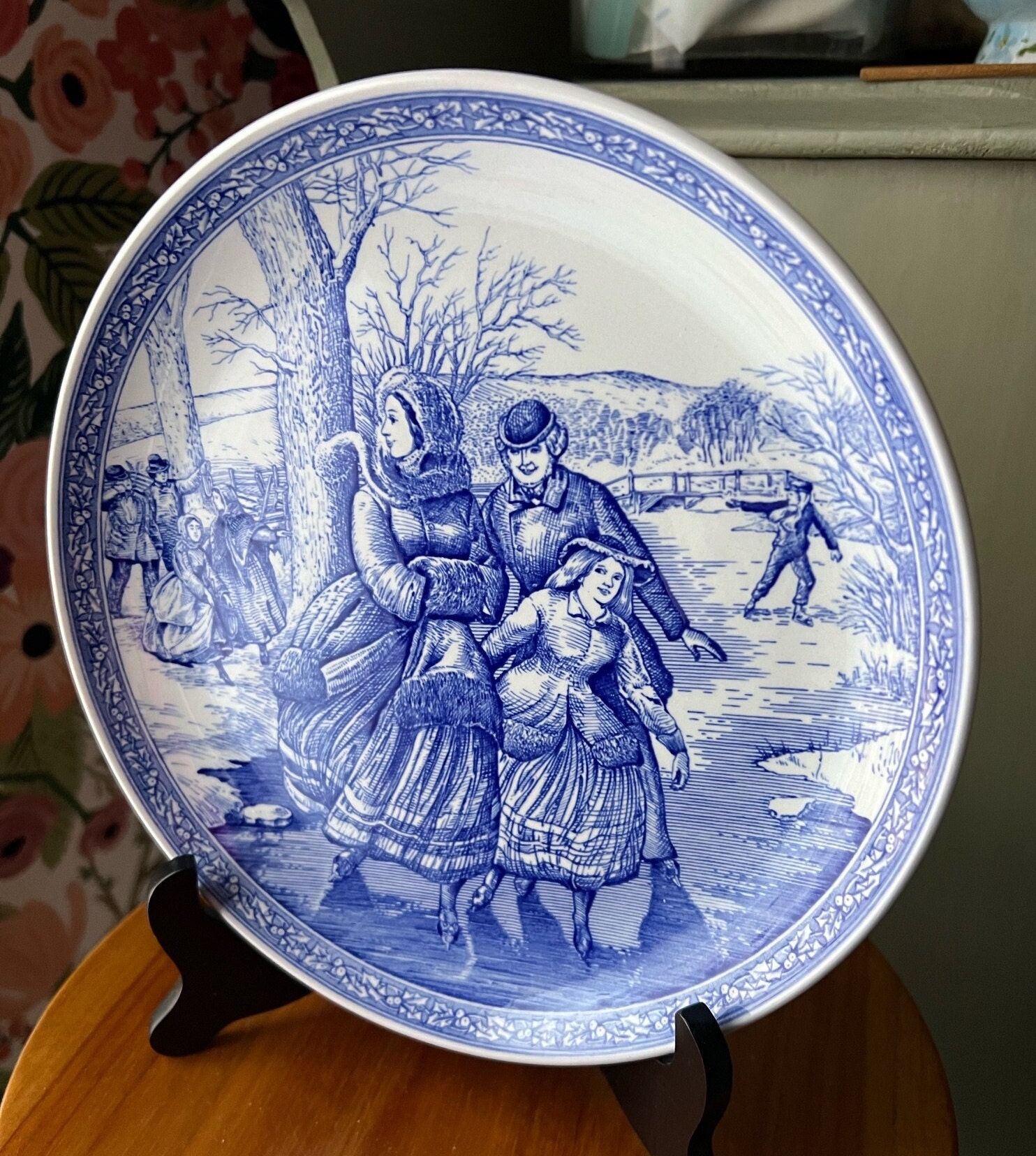SPODE the Blue Room Collection Christmas Plate 2 Vintage Victorian ...