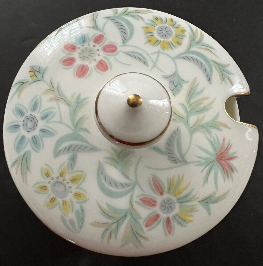 Vintage MINTON 'vanessa' Pattern Sugar Jam Jelly Marmalade Pot /bone ...