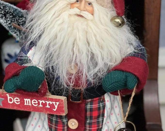 Be Merry Santa Collectible ~ Vintage Inspired Olde World Father ...