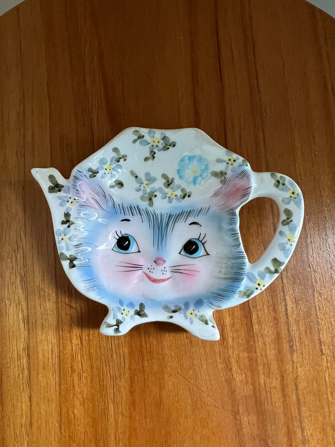 Very Rare MISS PRISS Collectible Cat Tea Bag Holder Spoon Rest - Etsy