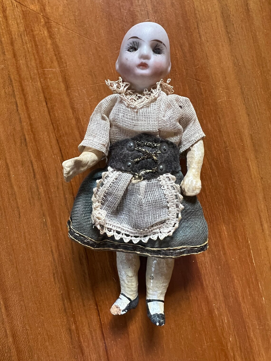Very Rare 1800s German Mignonette Doll Collectible With Bisque Head ...