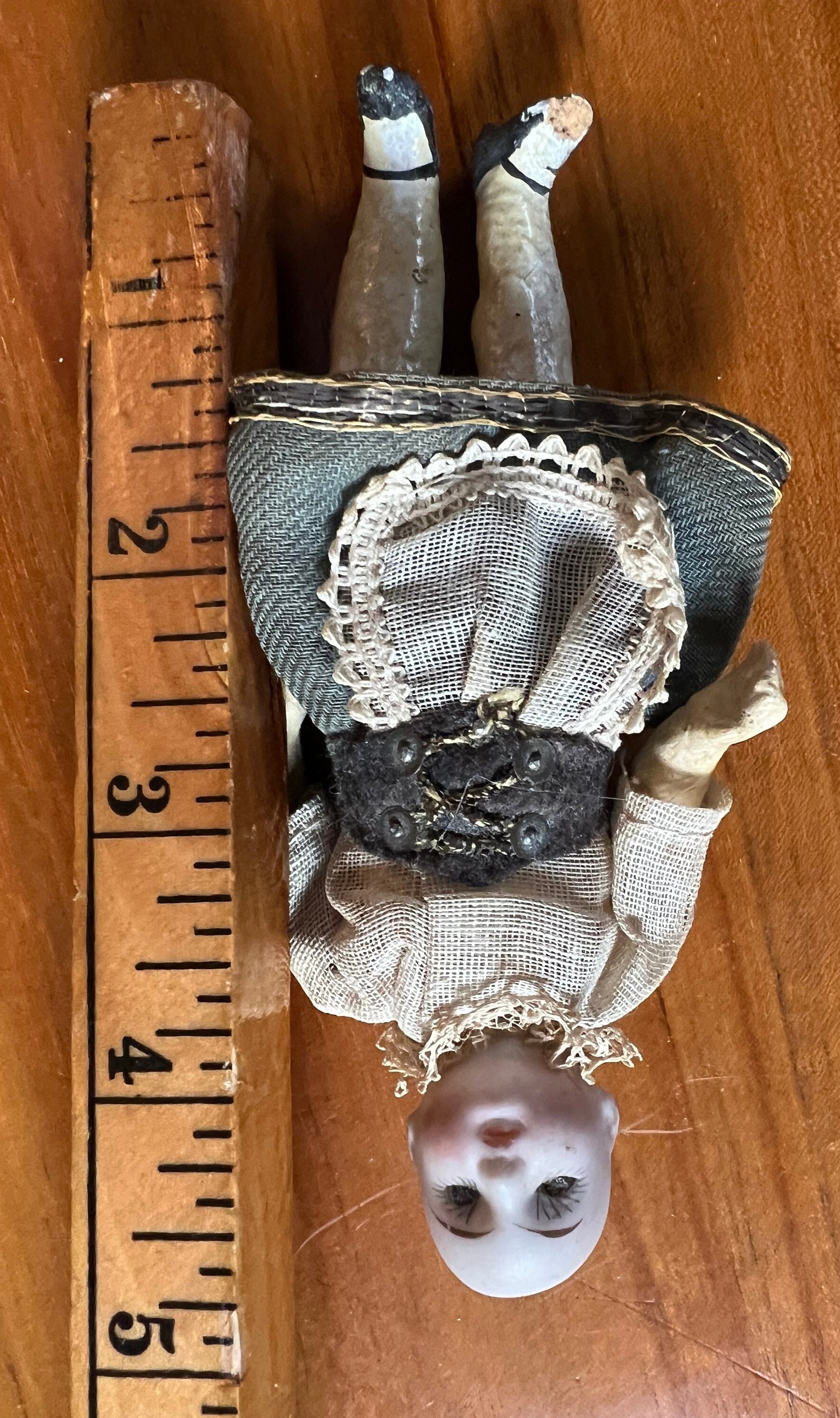 Very Rare 1800s German Mignonette Doll Collectible With Bisque Head ...