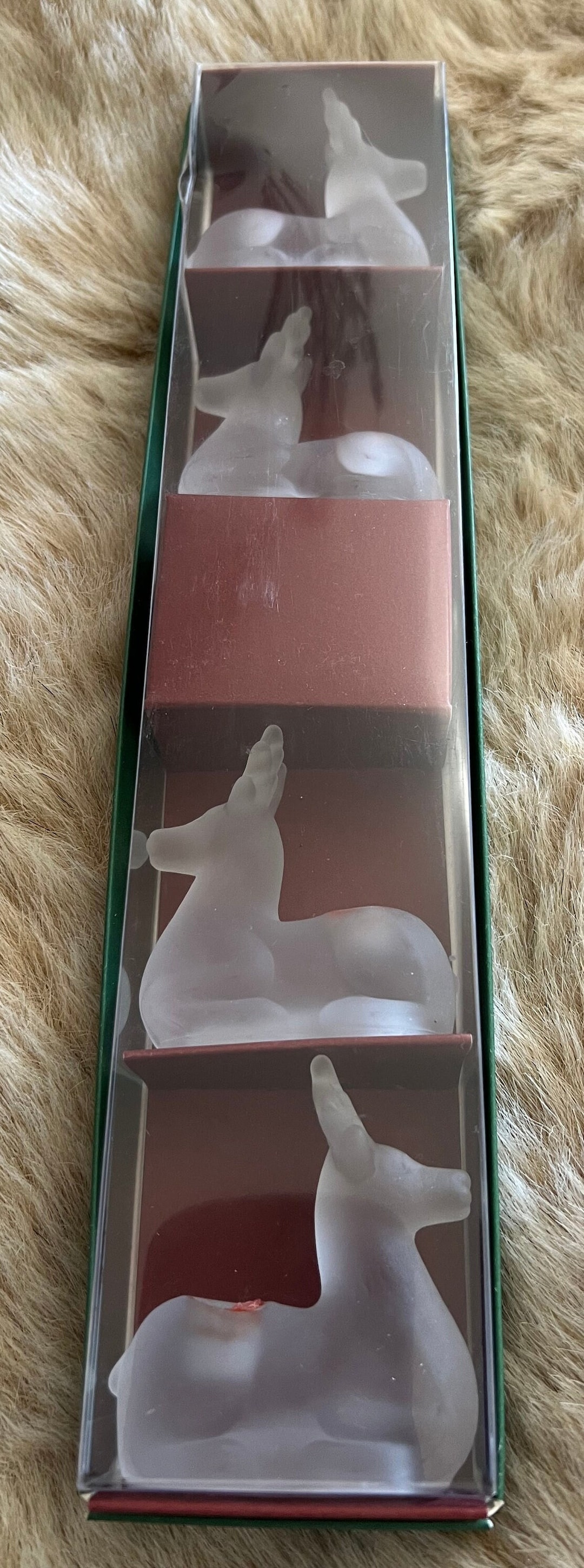 Frosted Reindeer Candle Holders Plus Taper Candles for Williams Sonoma ...