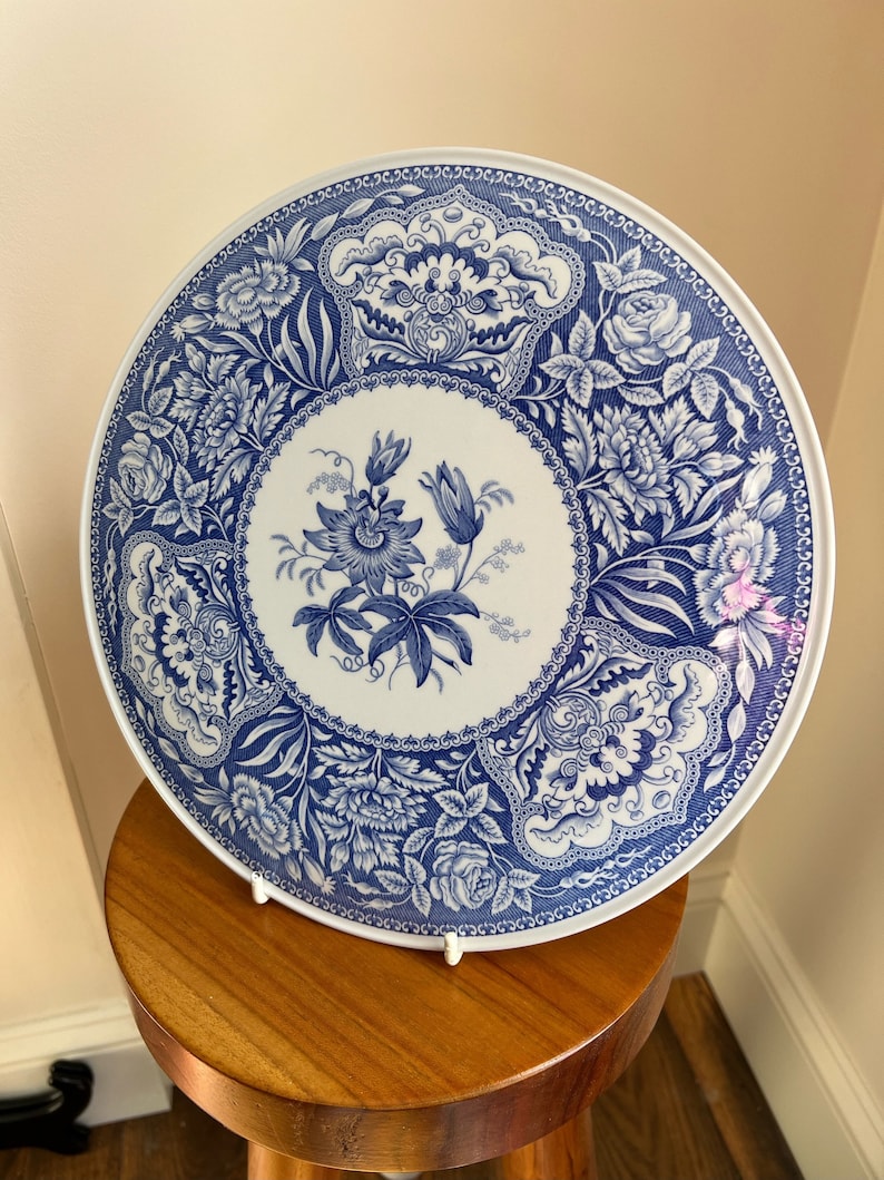 Rare Vintage SPODE Cake Plate in the Spode Blue Room Collection FLORAL ...