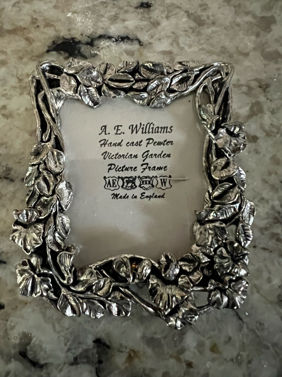 Vintage English Miniature Picture Frame Hand Cast VICTORIAN GARDEN ...