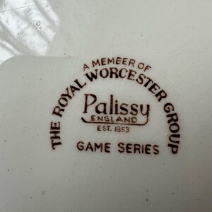 Vintage ROYAL WORCESTER Pallissy Dinner Plate ~ Game Bird Series Plate ...