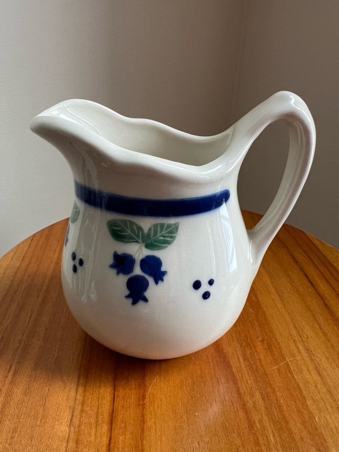 Vintage Hartstone Pottery Creamer Pitcher Blueberry Pattern ~hartstone ...