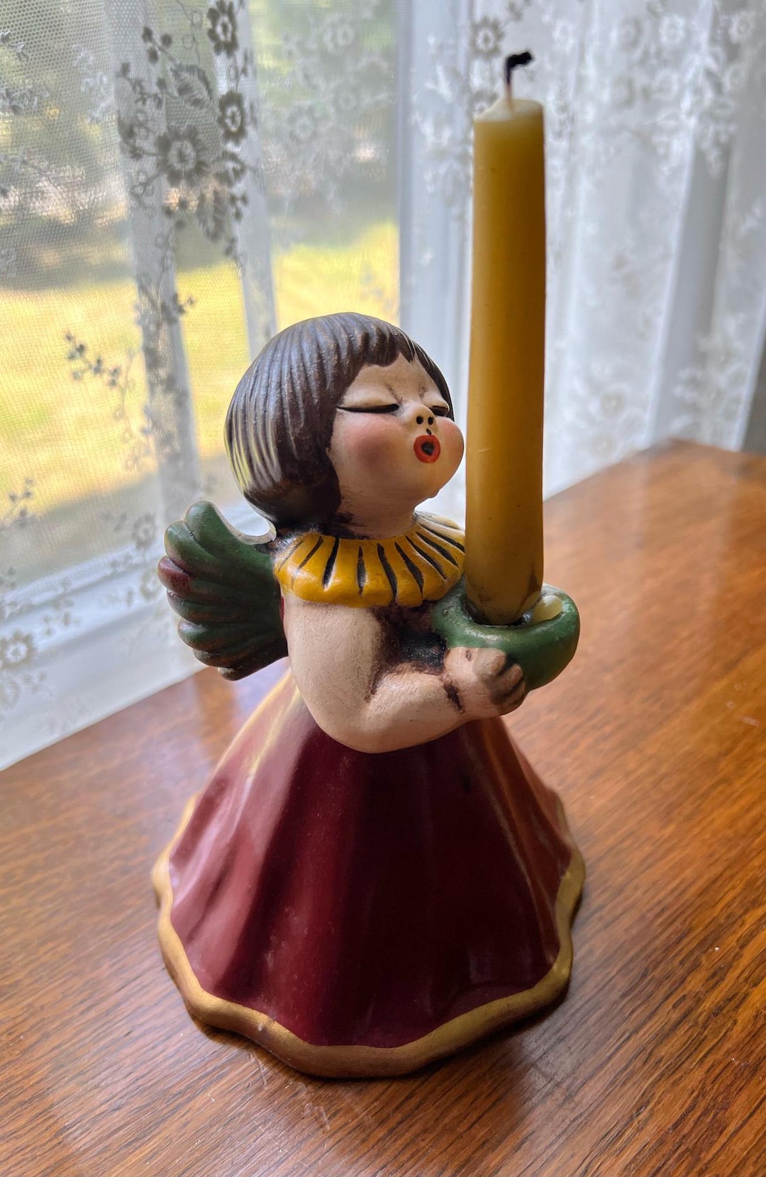 Vintage Bozner Engel THUN Singing Angel Candleholder Made in Bolzano ...