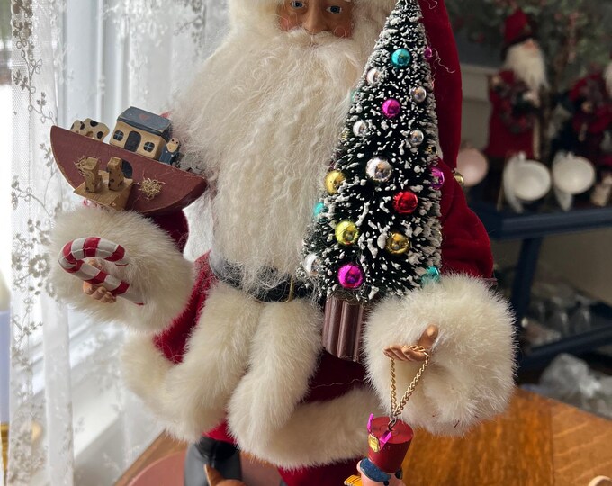 Vintage Winking Santa 9" Ceramic Figure, 60s-70s Hand Painted Atlantic ...