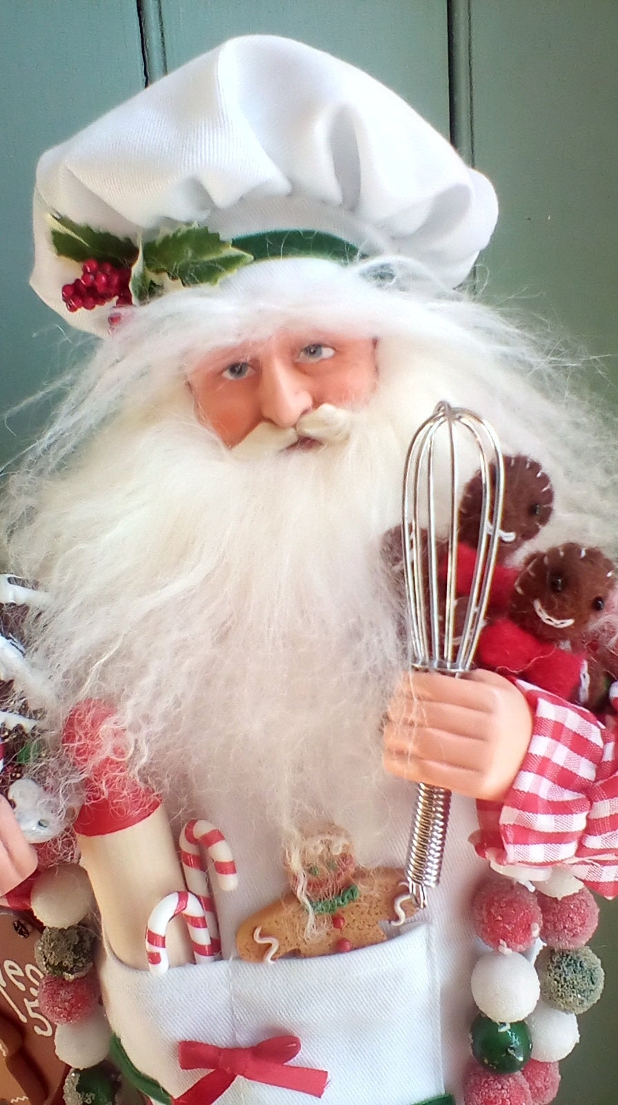 Baking Gingerbread With Santa Father Christmas Collectible OOAK ...