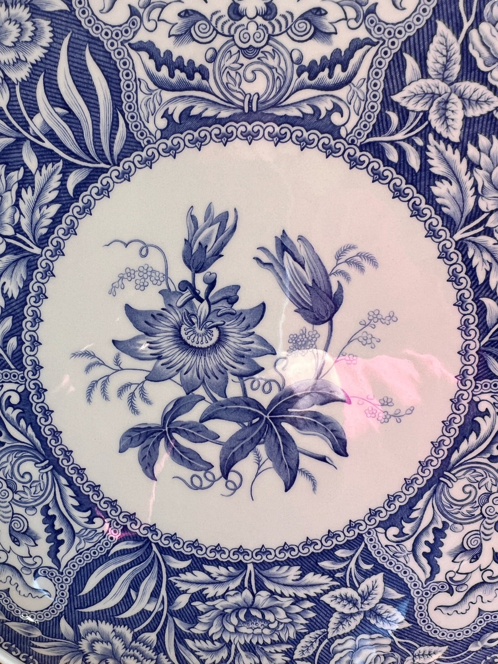 Rare Vintage SPODE Cake Plate in the Spode Blue Room Collection FLORAL ...