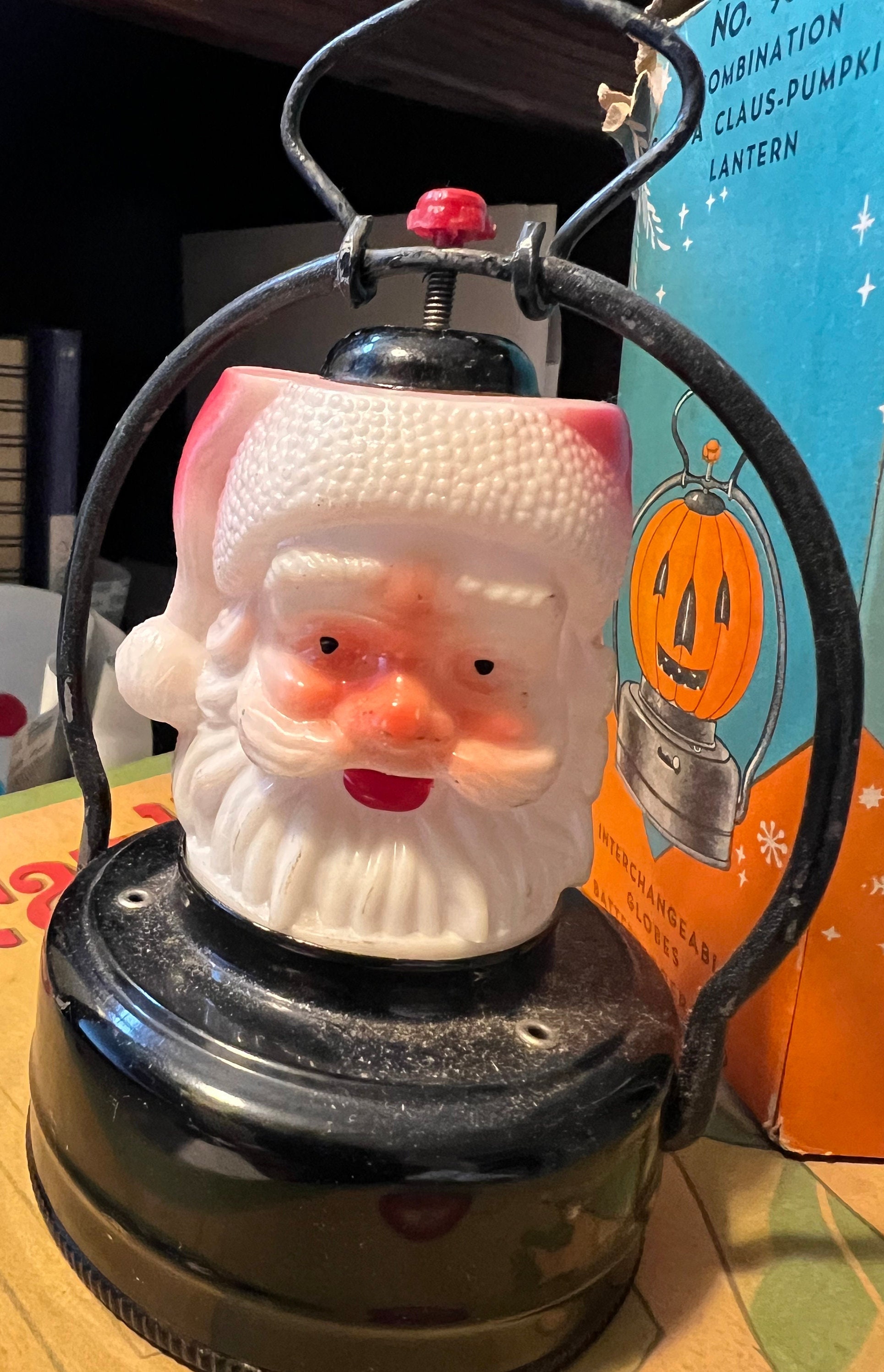 Rare Combination Santa Claus-pumpkin Lantern Plus Original Box 1950 ...