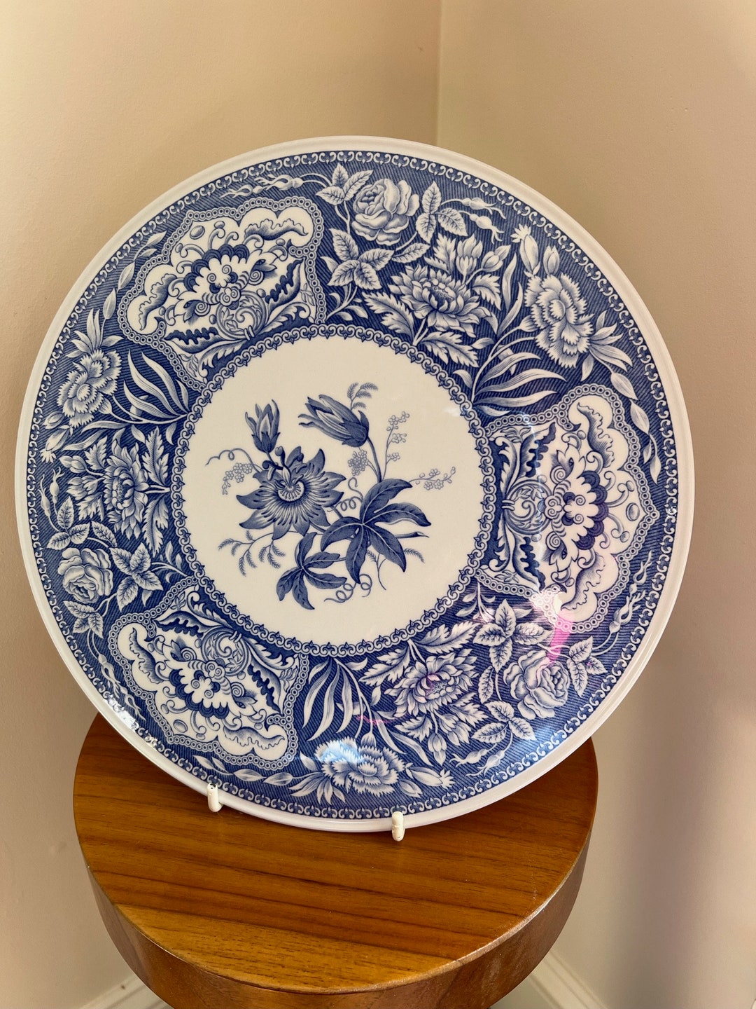 Rare Vintage SPODE Cake Plate in the Spode Blue Room Collection FLORAL ...