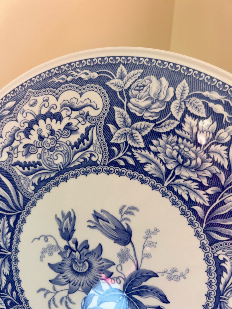 Rare Vintage SPODE Cake Plate in the Spode Blue Room Collection FLORAL ...