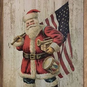 Patriotic Americana SANTA Father Christmas Santa Claus Collectible ...