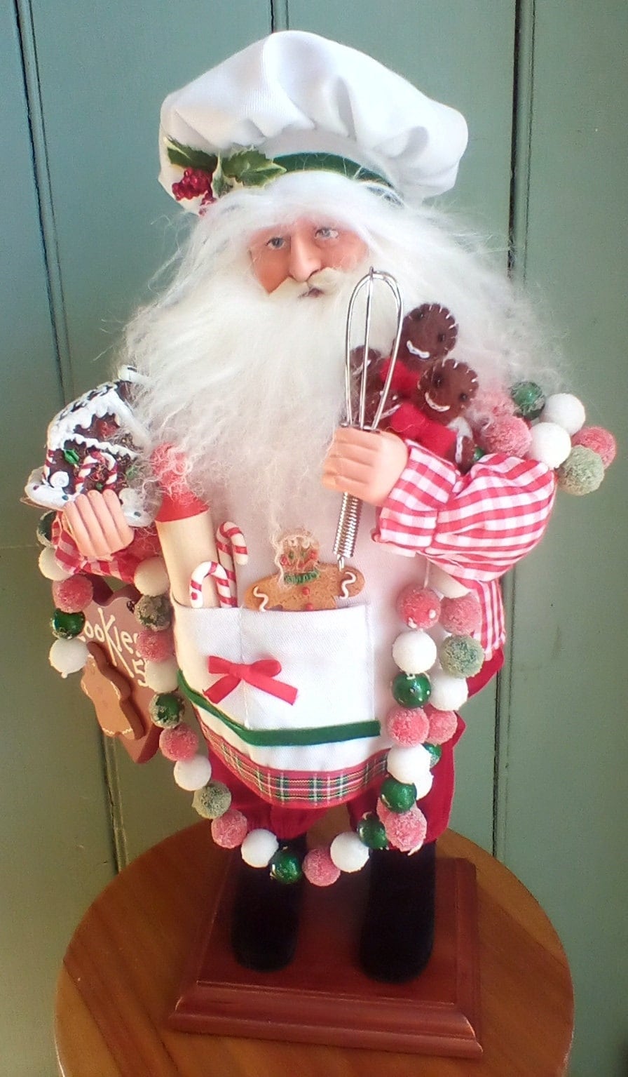 Baking Gingerbread With Santa Father Christmas Collectible - Etsy