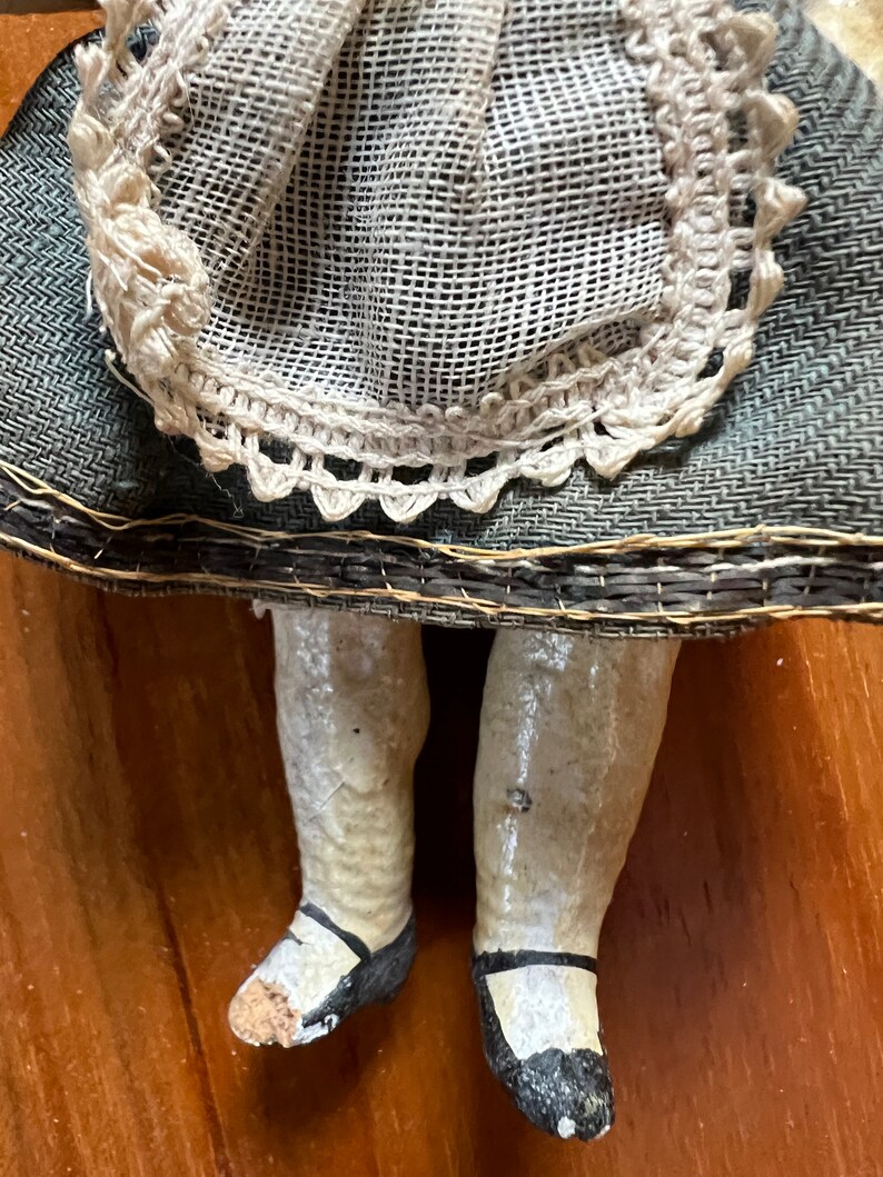 Very Rare 1800s German Mignonette Doll Collectible With Bisque Head ...