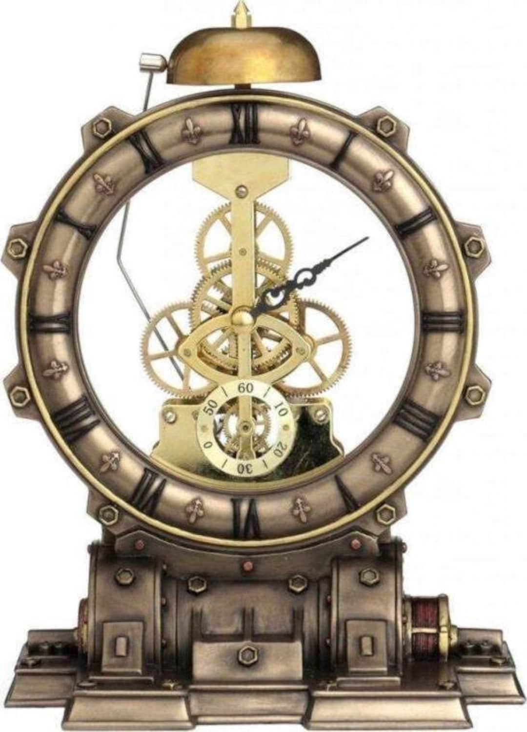 Victorian Steampunk Time Machine: Bronze Clock 21.5cm - Etsy