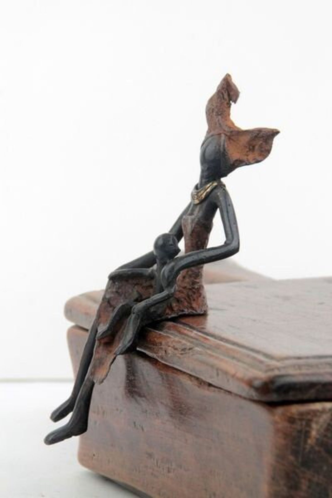 Carine Seated in Brown Sculpture Home Decor Anniversary Gift ...