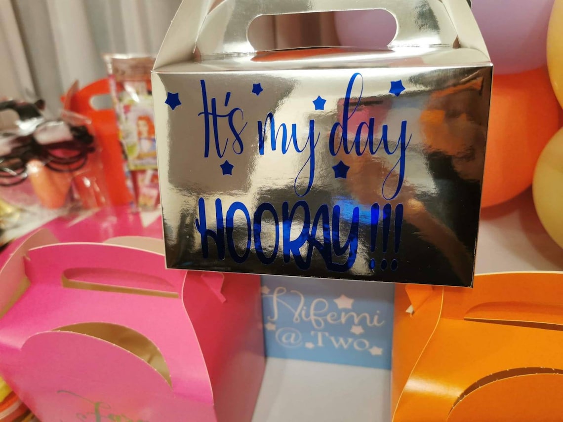 Personalised Kids party boxBirthday party Favour box | Etsy