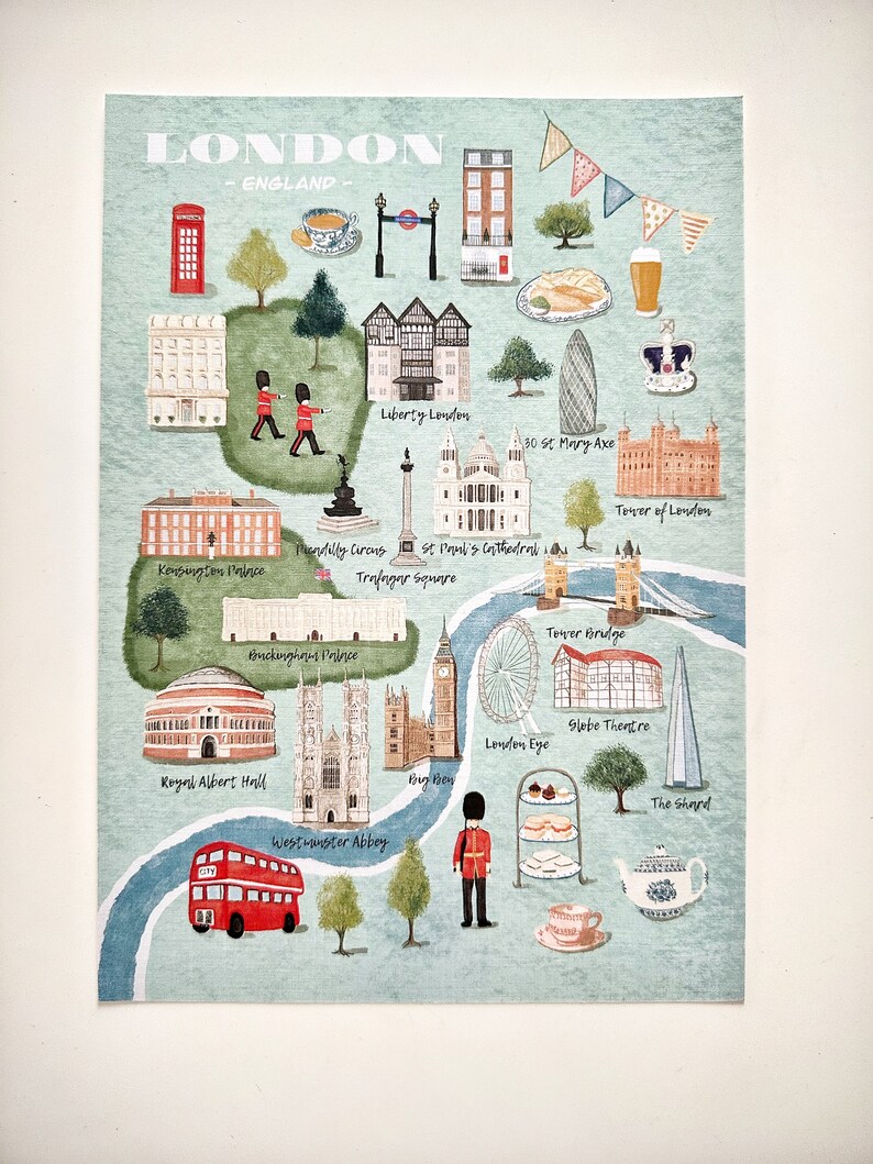 London Map - Etsy