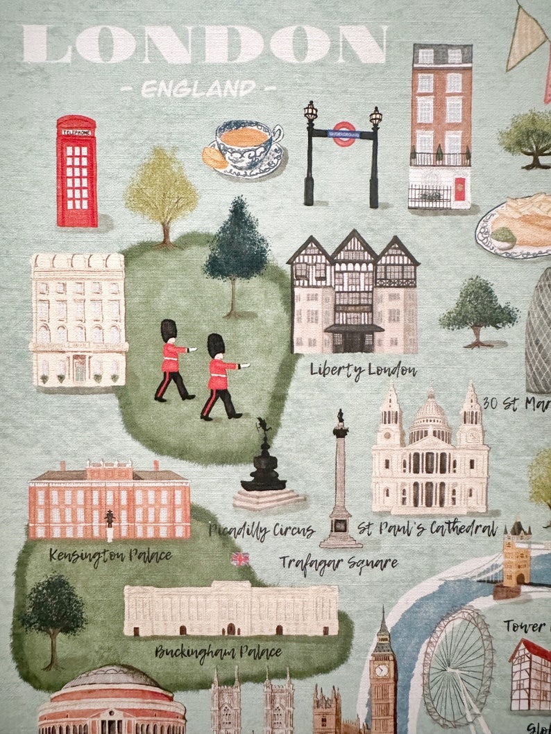 London Map - Etsy