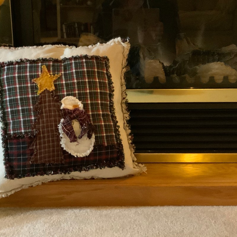 Rag Quilt Pillow - Etsy