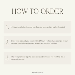 Premade Logo, Brand Package, Minimal Logo Design, Branding Kit ...