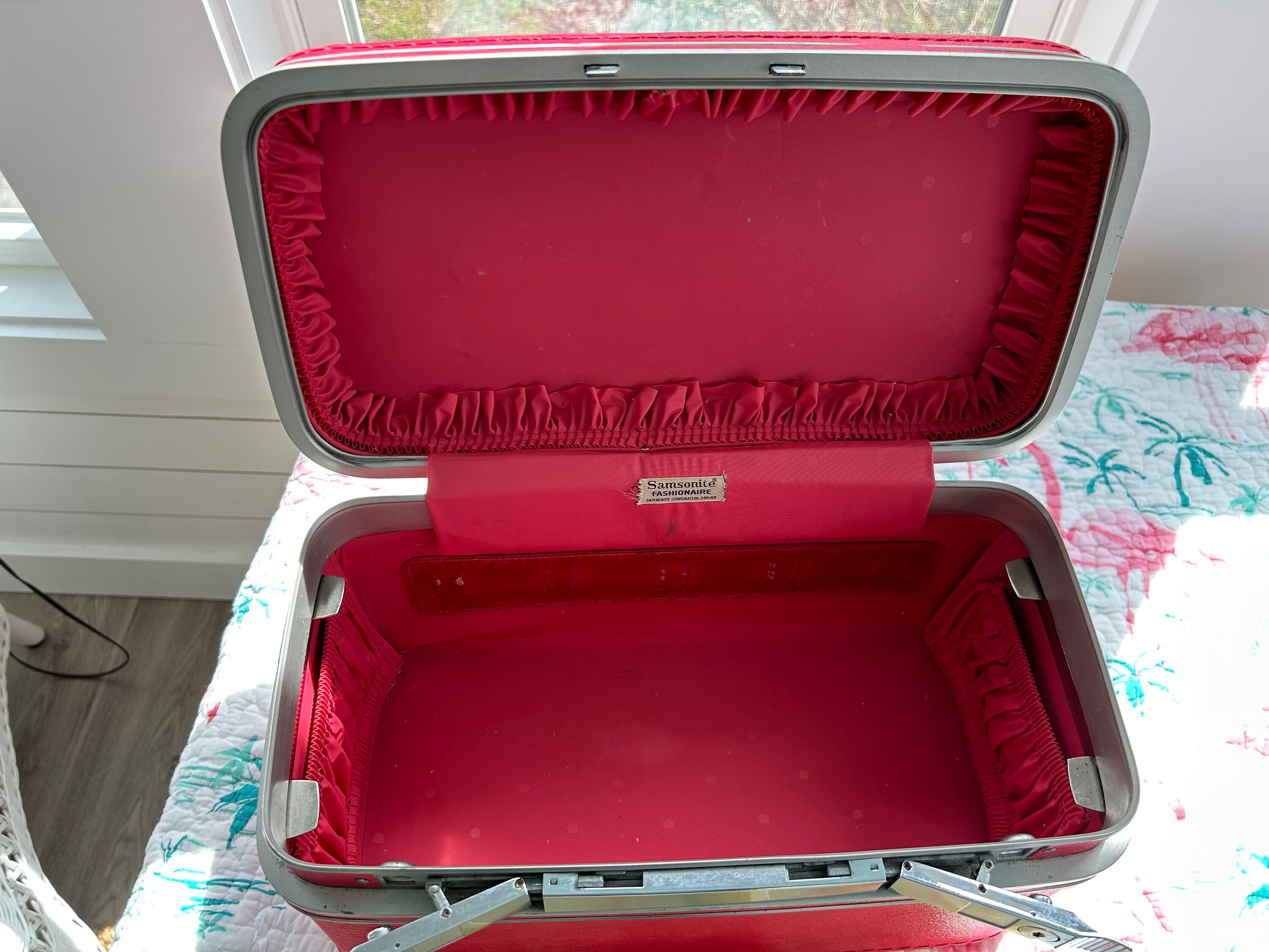 Vintage Samsonite Hot Pink Hard Shell Train Case, With Tray - Etsy