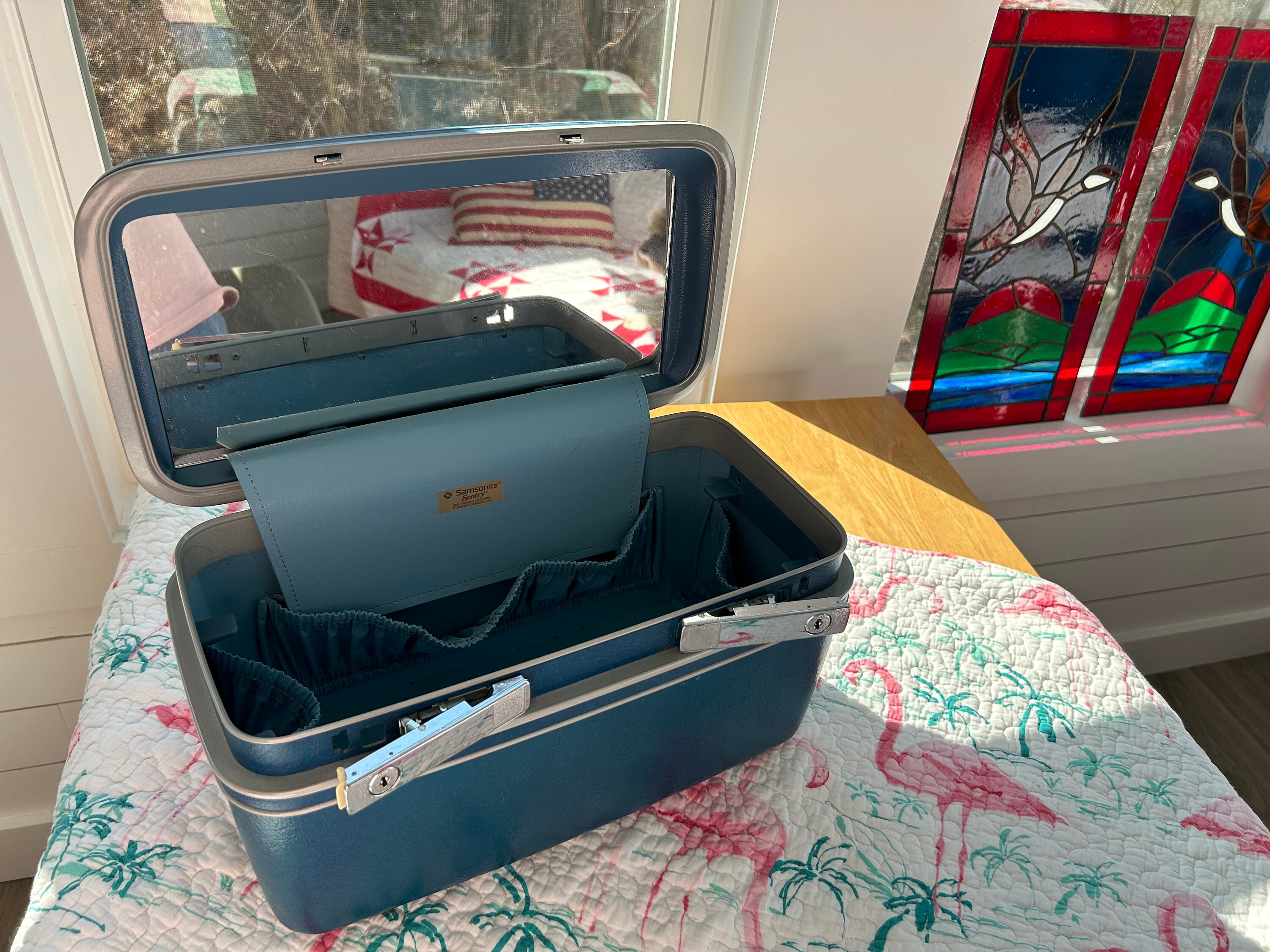 Blue Samsonite Train Case - Etsy