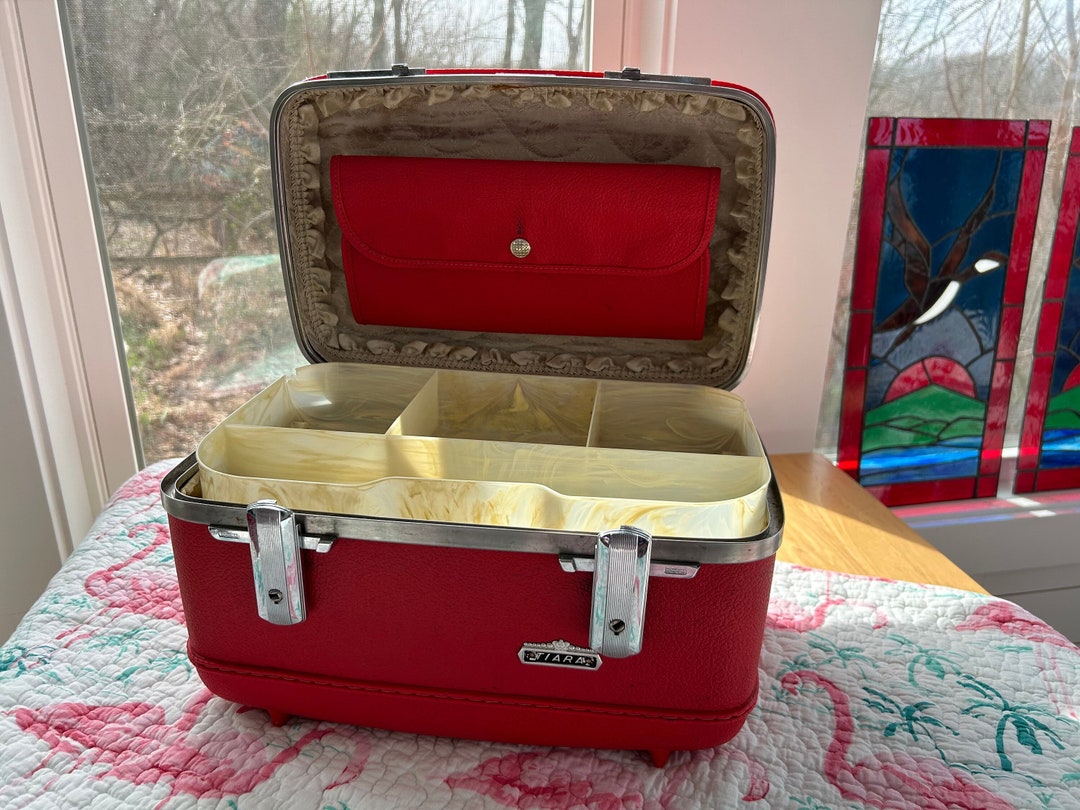 Vintage American Tourister Red Hard Shell Train Case Luggage - Etsy