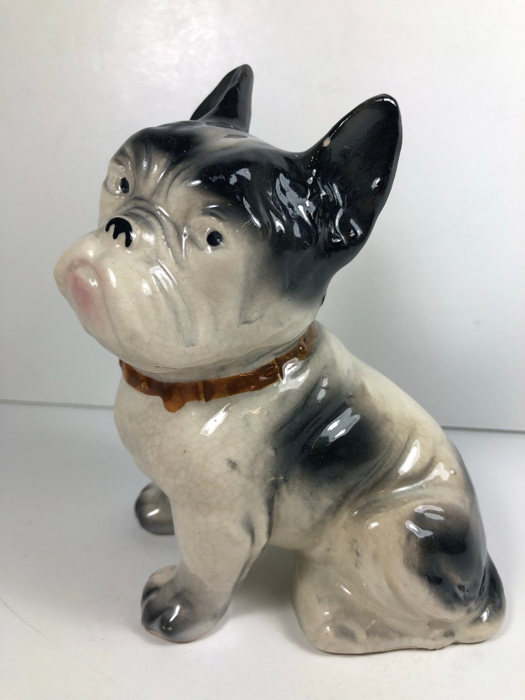 Boston Terrier Ceramic Figurine, Chubby Adorable - Etsy