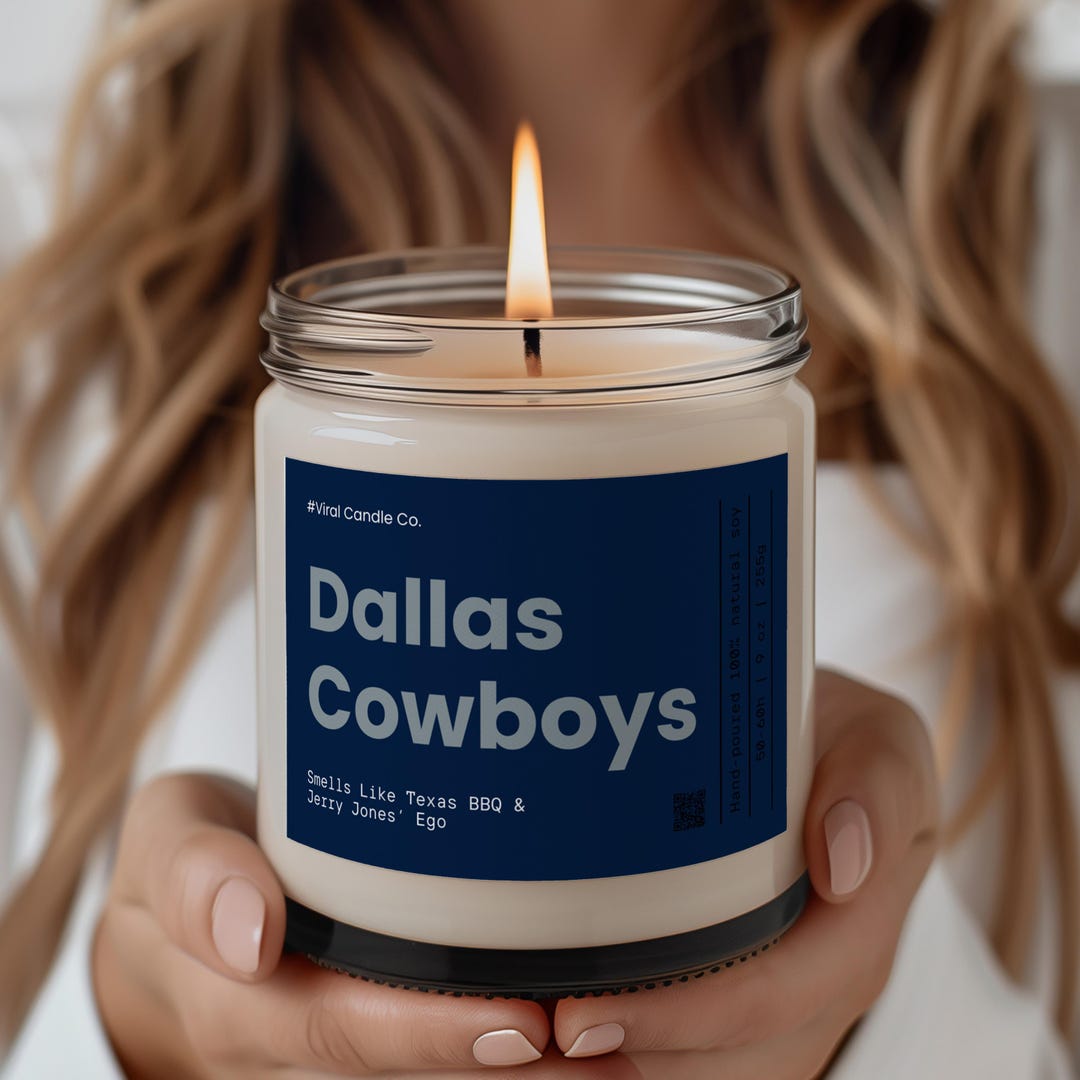 Dallas Cowboys Funny Candle, Cowboys Fan Gift, Lucky Candle, Football ...