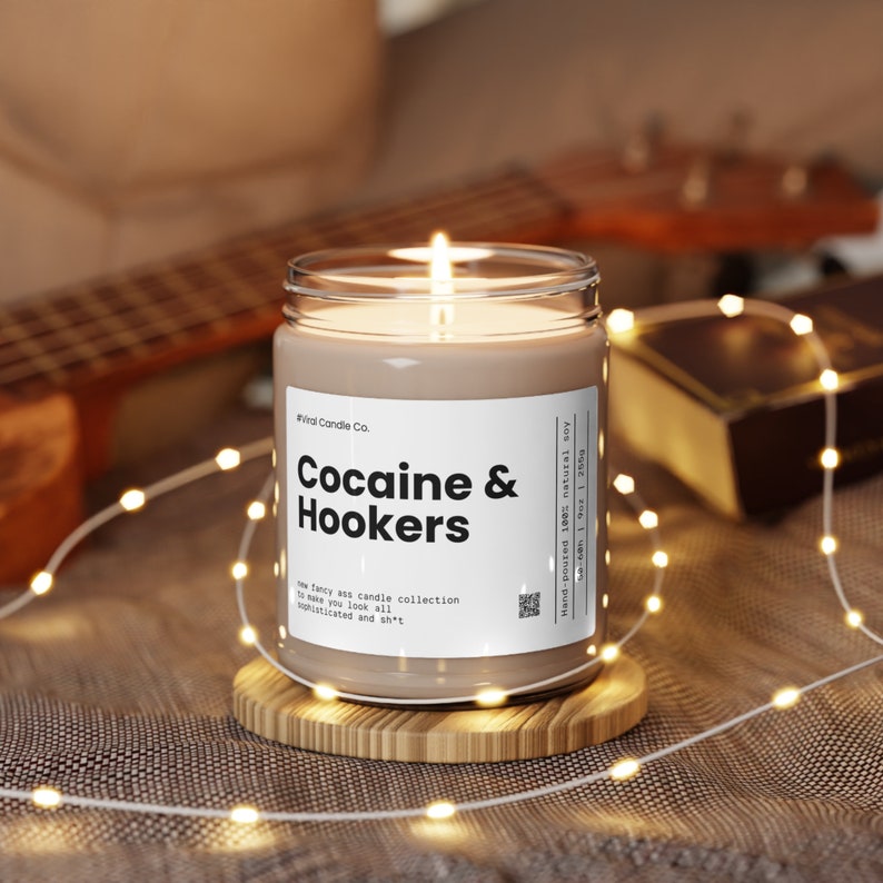 Cocaine and Hookers Candle Custom Candle Funny Candle Adult Humor Funny ...