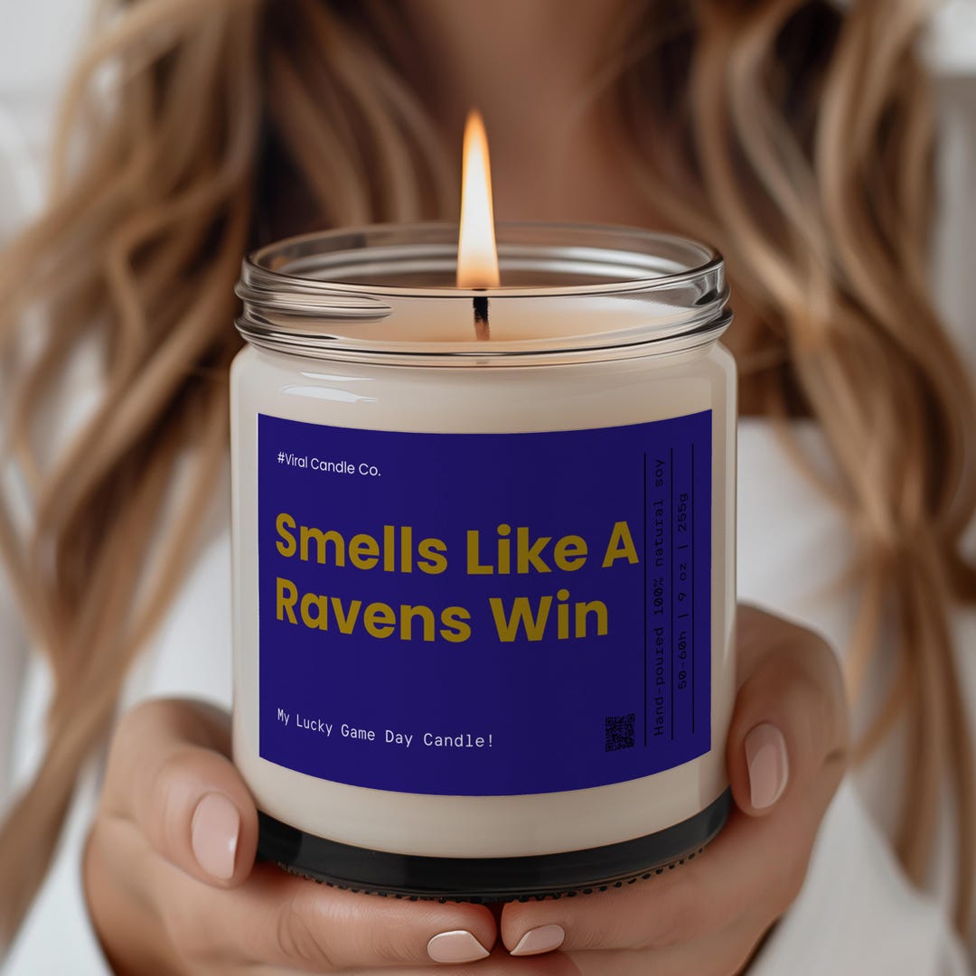 Smells Like A Ravens Win Candle, Baltimore Ravens Candle, Sunday Funday ...