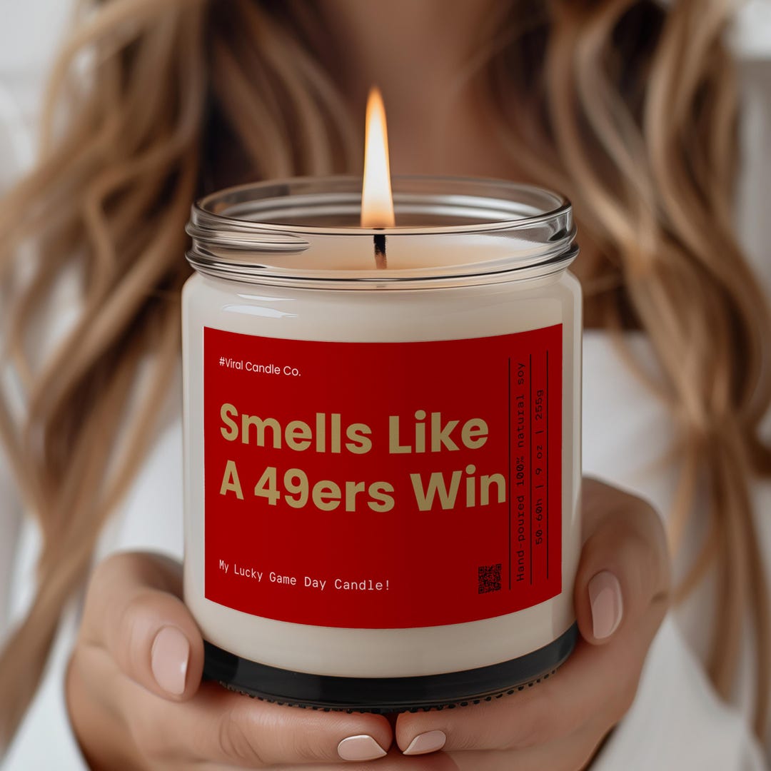 Smells Like A 49ers Win, San Francisco 49ers Candle, Niners Candle ...