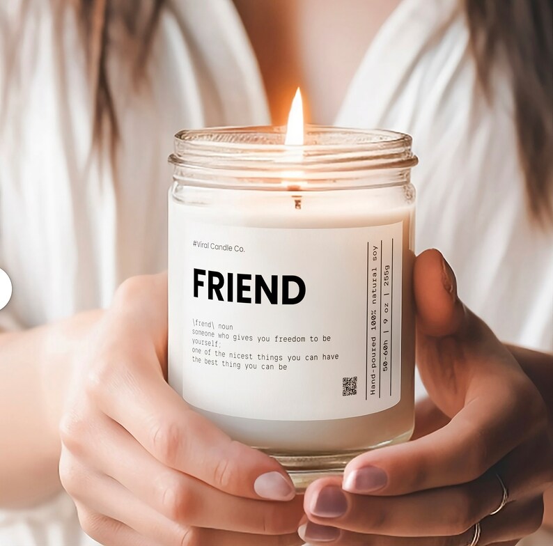 Friend Definition Candle, Best Friend Birthday, Friend Gifts, Besties ...