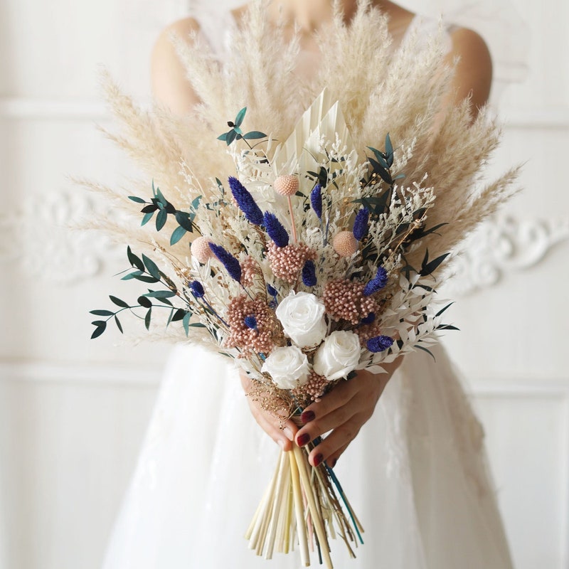 Blue Dried Flowers - Etsy