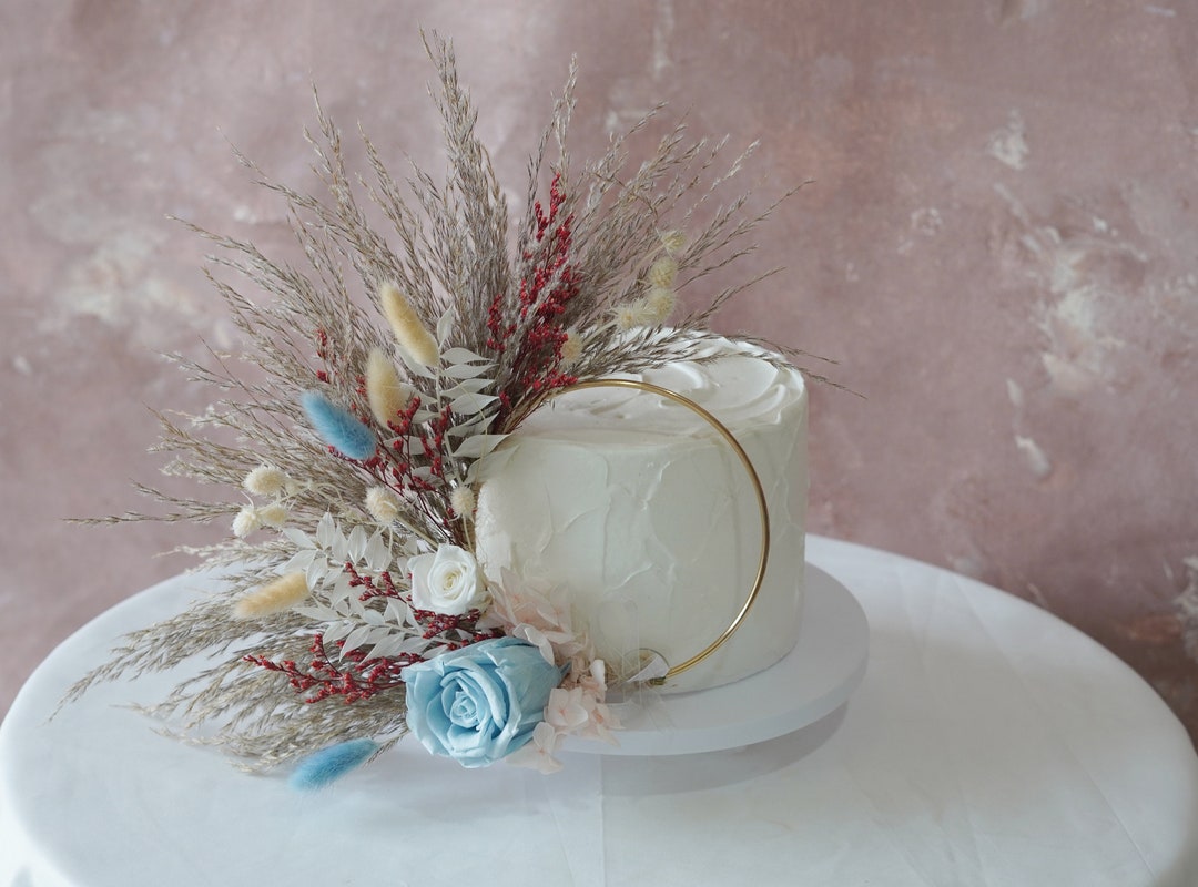 Azure Preserved Roses,cake Topper,wedding Decoration,dried &preserved ...