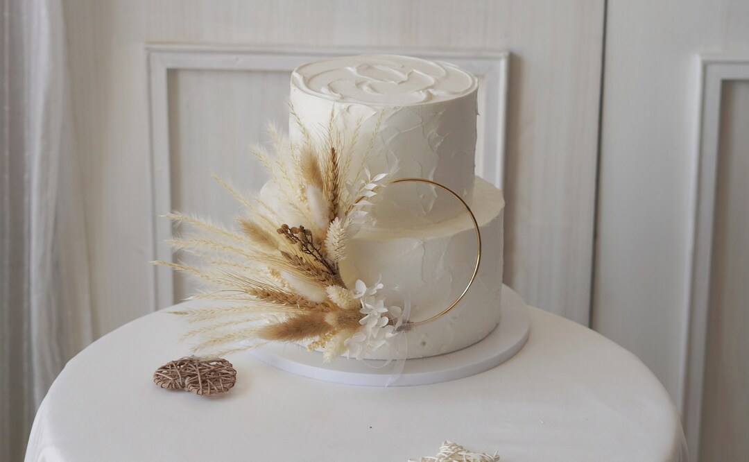 Natrual Color, Cake Topper Bouquet, Flower Cake Topper,dried Bouquet ...