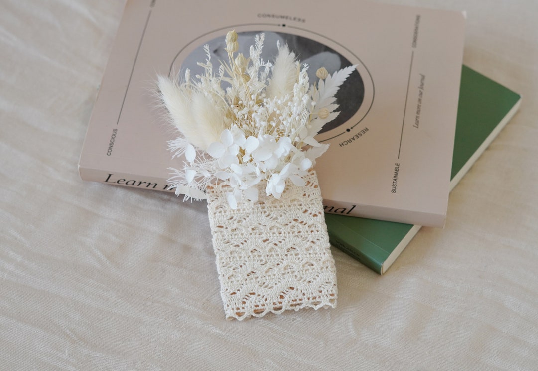 Natural Color Bohemian Pocket Boutonniere,wedding Natural Flowers Groom ...