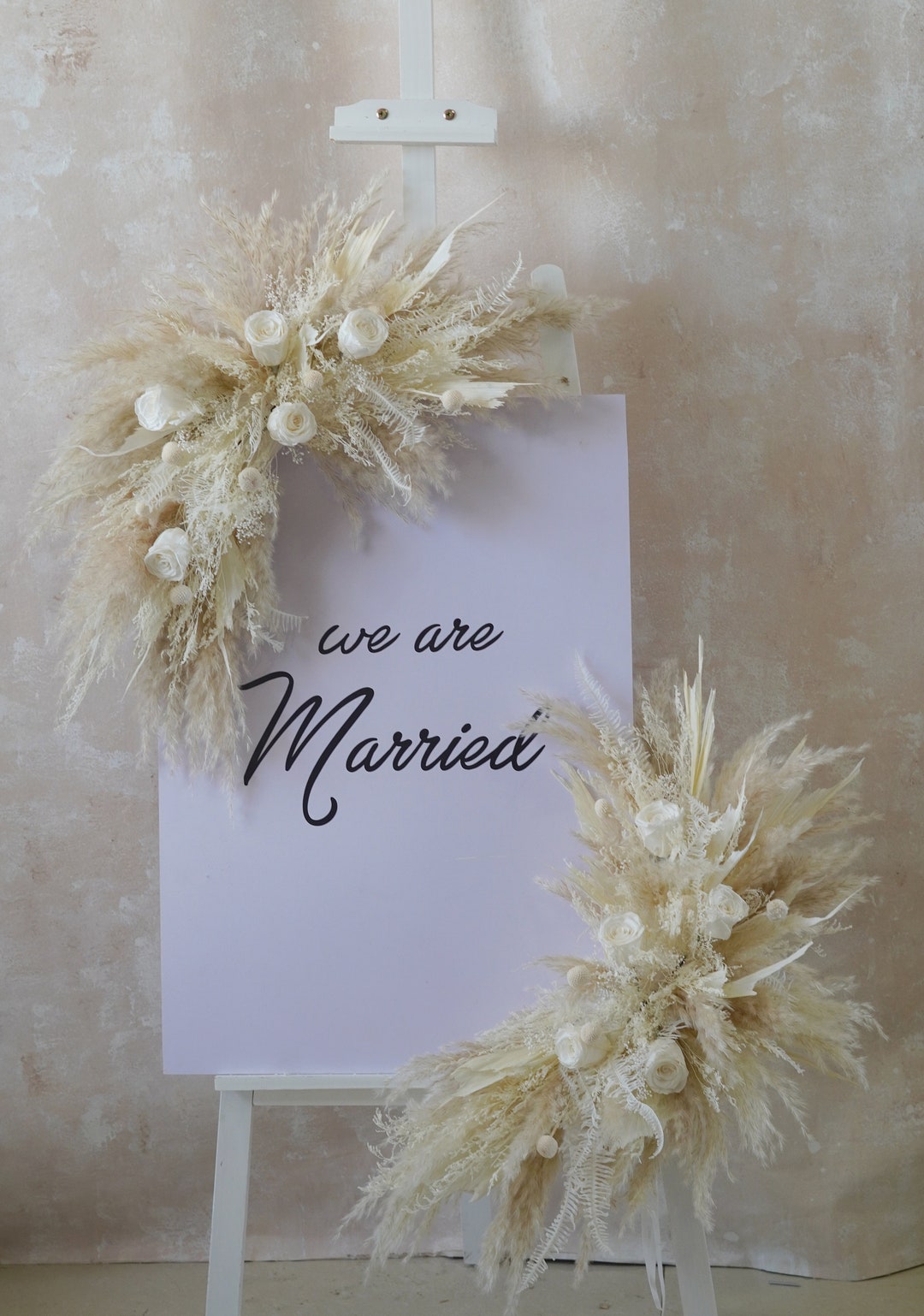 Bohemian Dusty Preserved Flowers Dried Flowers Wedding Arch,flower Swag ...