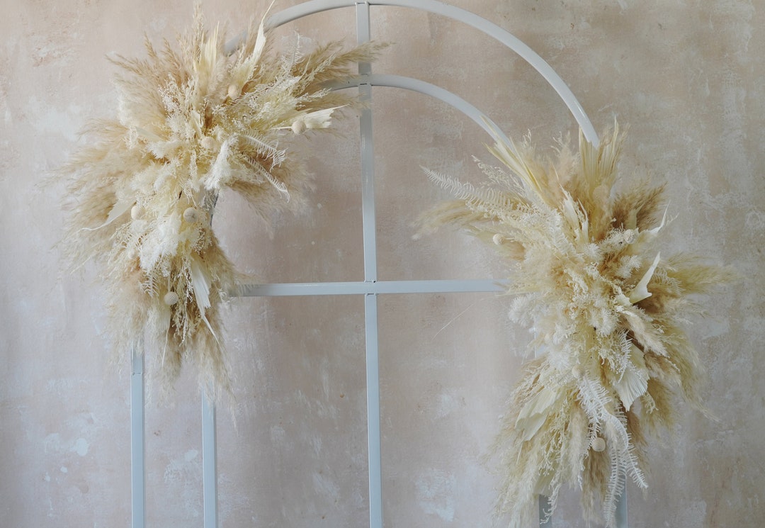 Bohemian Dusty Preserved Flowers Dried Flowers Wedding Arch,flower Swag ...