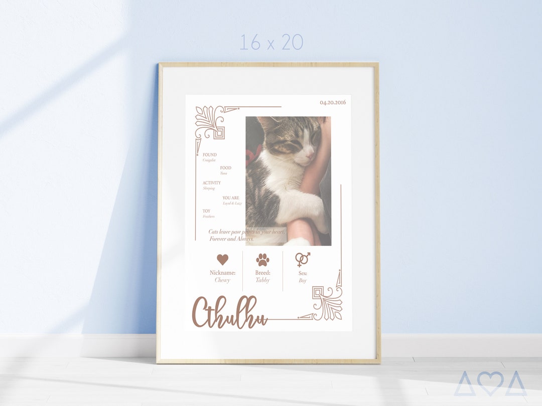 Personalized Pet Print Home Decor - Etsy